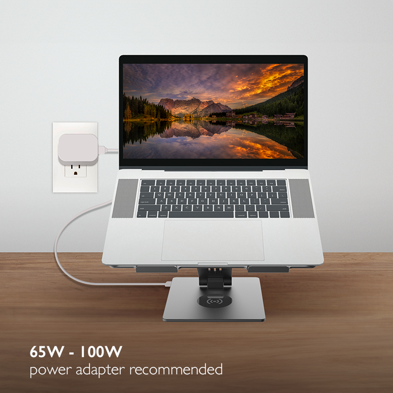 DockStar | 9-in-1 Docking station with laptop stand and wireless charging pad - KDA-500 | Klipxtreme