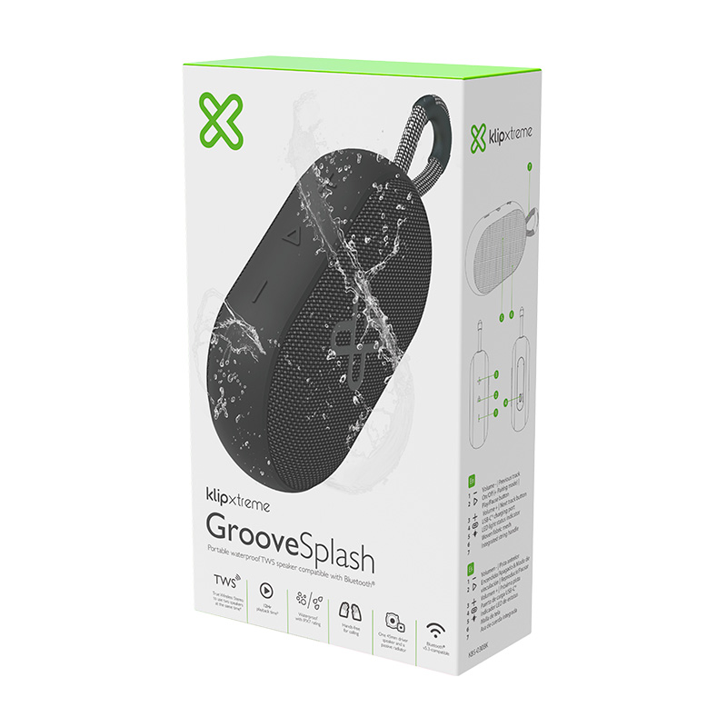 GrooveSplash | Portable waterproof TWS speaker compatible with Buetooth ...