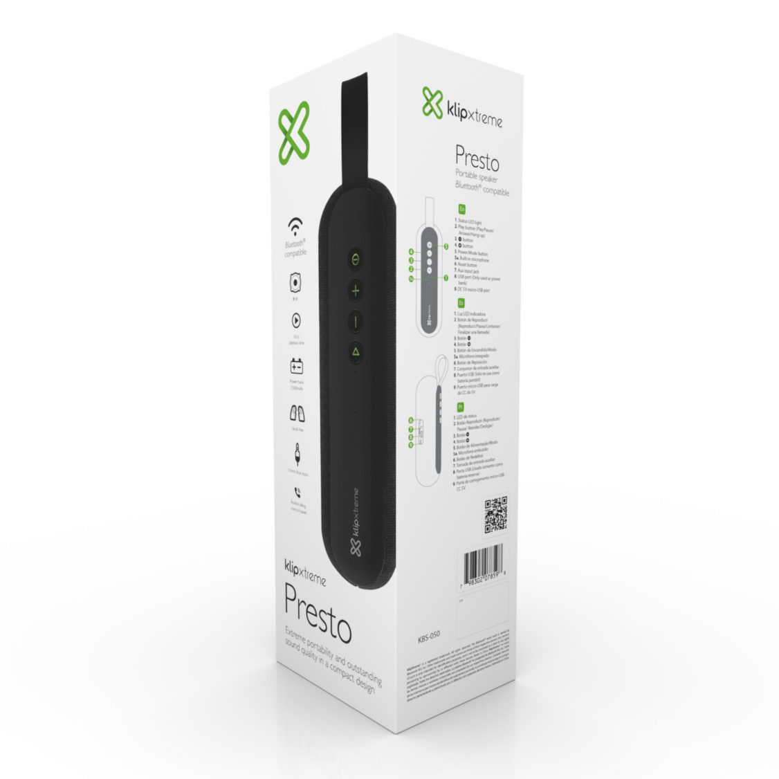 Presto KBS-050 portable speaker | Klip Xtreme | Klipxtreme