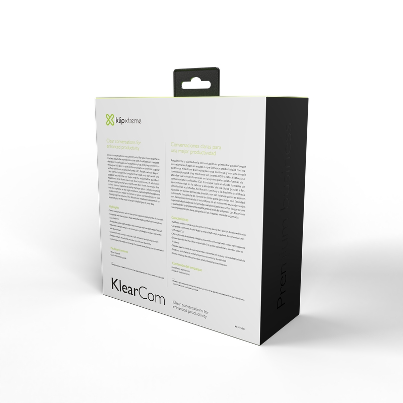 KlearCom - Stereo headset with USB interface - KCH-510 | Klipxtreme