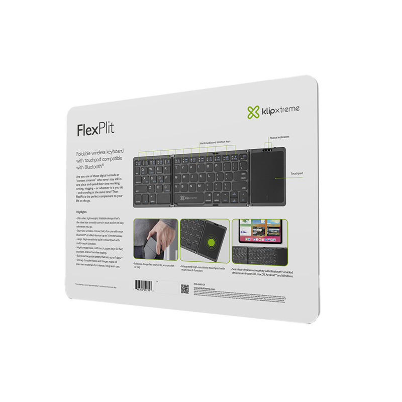 FlexPlit | Foldable wireless keyboard with touchpad compatible with ...