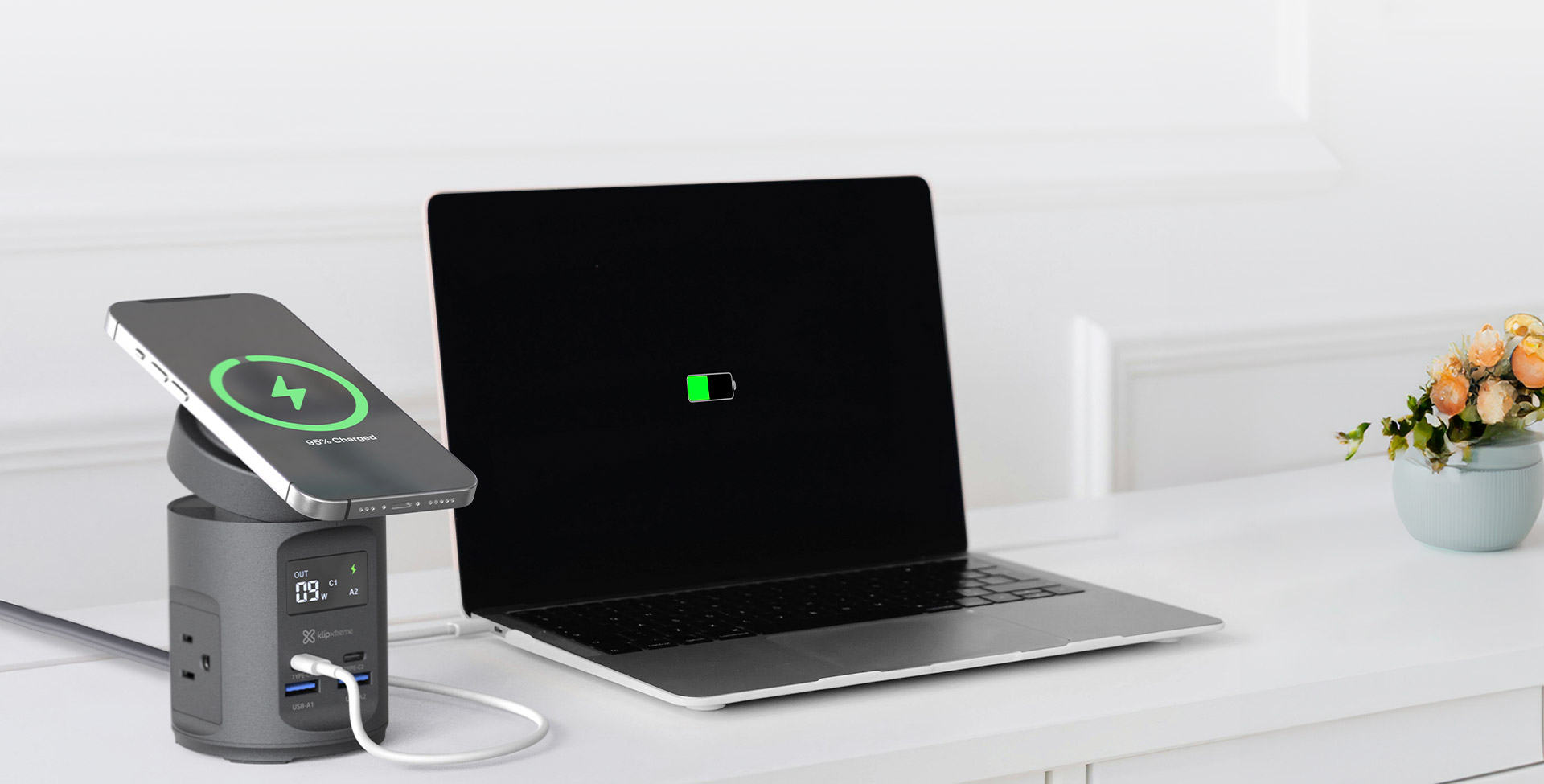 PowerDesk Ultra | Plataforma de carga inalámbrica con estación 7 en 1 ...