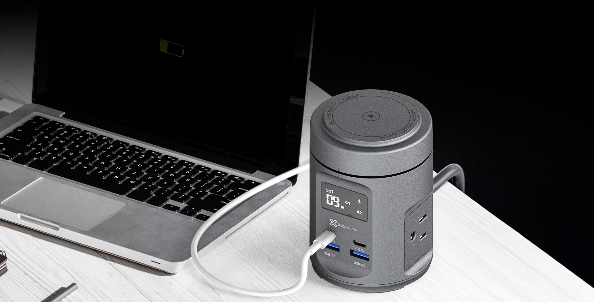 PowerDesk Ultra | Plataforma de carga inalámbrica con estación 7 en 1 ...