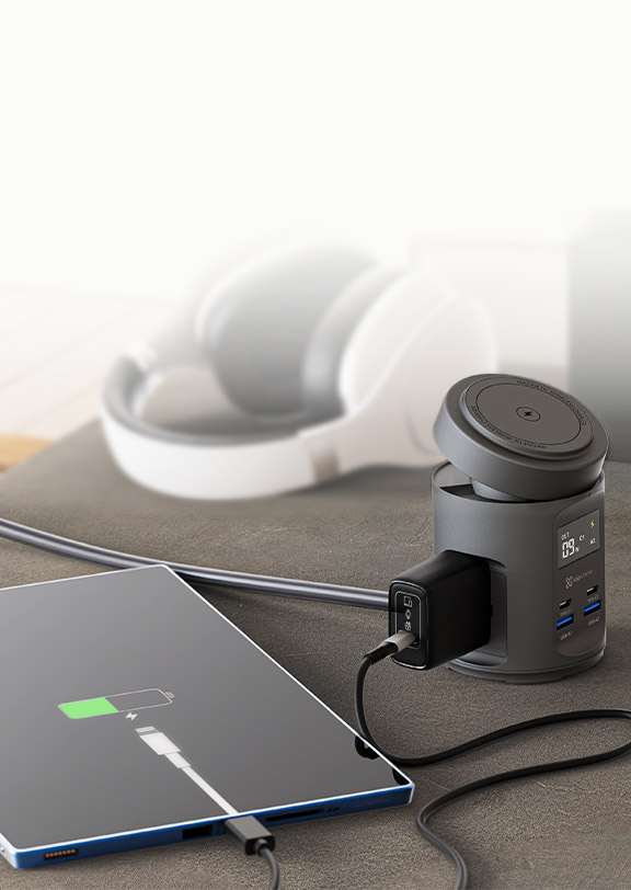 PowerDesk Ultra | Plataforma de carga inalámbrica con estación 7 en 1 ...