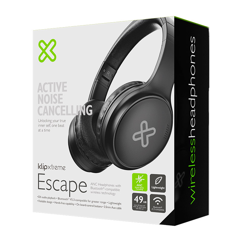 Escape | Audífonos ANC con tecnología inalámbrica compatible con Bluetooth® - KNH-300 | Klipxtreme