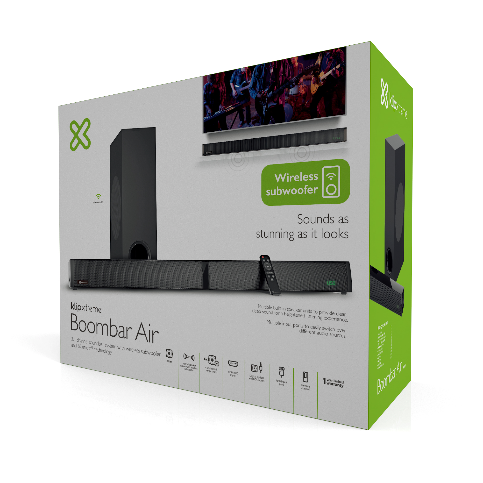 BoomBar Air | 2.1 channel soundbar system with wireless subwoofer and ...