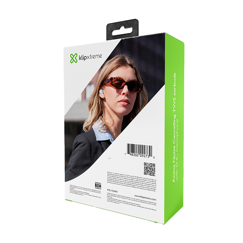 EdgeBuds | Audífonos TWS con cancelación activa de ruido y micrófono ENC - KTE-755 | Klipxtreme